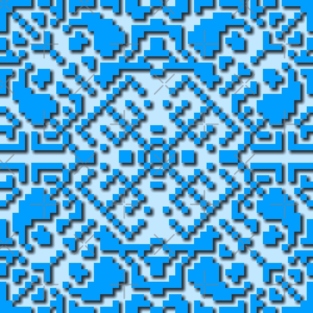 "Seamless Pixel Blue Pattern" by Gavirlas | Redbubble