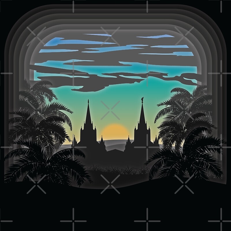 "San Diego Temple Shadow Box" by loefflerdesigns | Redbubble