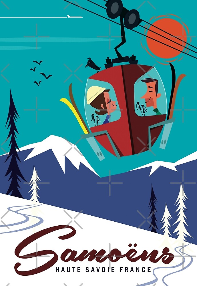 "Samoens poster" by Gary Godel | Redbubble