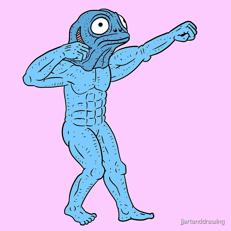 "blue greek god fish person. surrealistic cartoon doodles." by JJ ADX ...