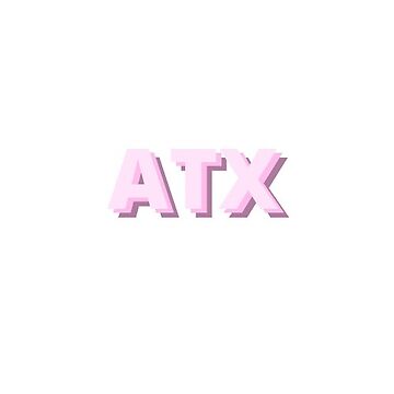 "Austin Texas ATX Pink Sticker" Sticker for Sale by Ashley N | Redbubble