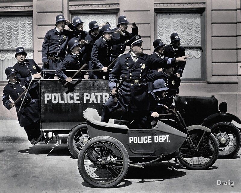 "Vintage Color Keystone Cops" by Dralig | Redbubble