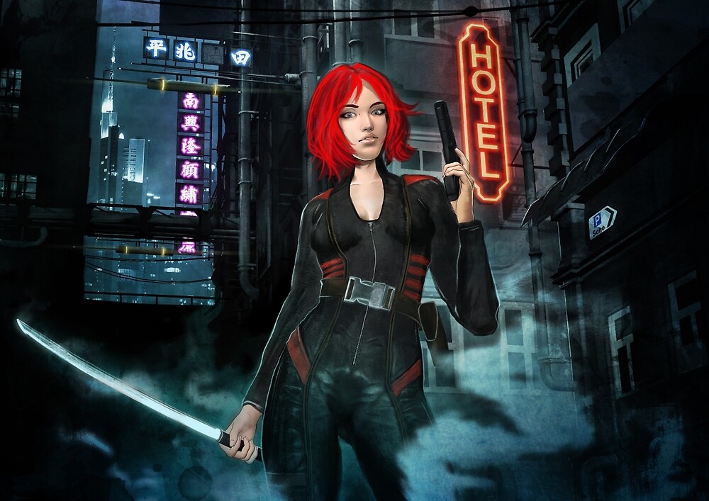 "The Cyberpunk Assassin" by Jonathan Lam | Redbubble
