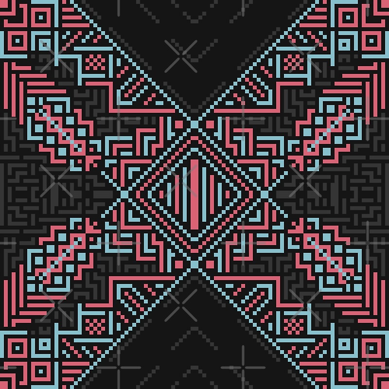 "Pink Blue Pixel Art Pattern" by Gavirlas | Redbubble