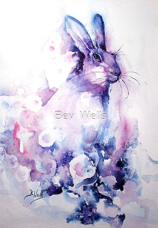 "Spring Hare-" by Bev Wells | Redbubble