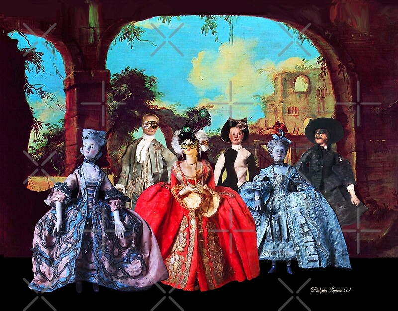 "ANTIQUE VENETIAN CARNIVAL PUPPETS AND MASQUERADE MASKS " by ...