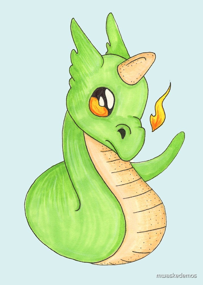 "Puff the Adorable Dragon!" by mwaskedemos | Redbubble