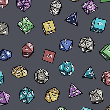 "Dungeons and Dragons Dice Pattern" Sticker for Sale by Joshua Pruner ...