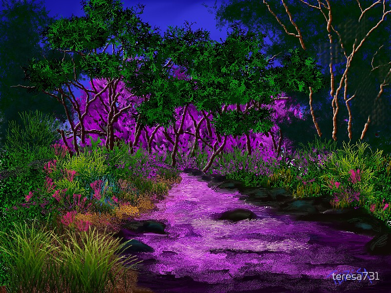 "River Purple - Digital Art" by teresa731 | Redbubble