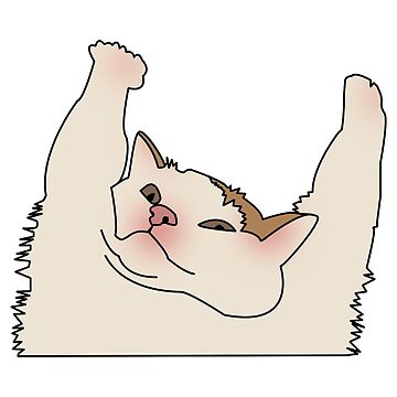 "Yawning cute pink cursed cat" Sticker for Sale by zivilej | Redbubble