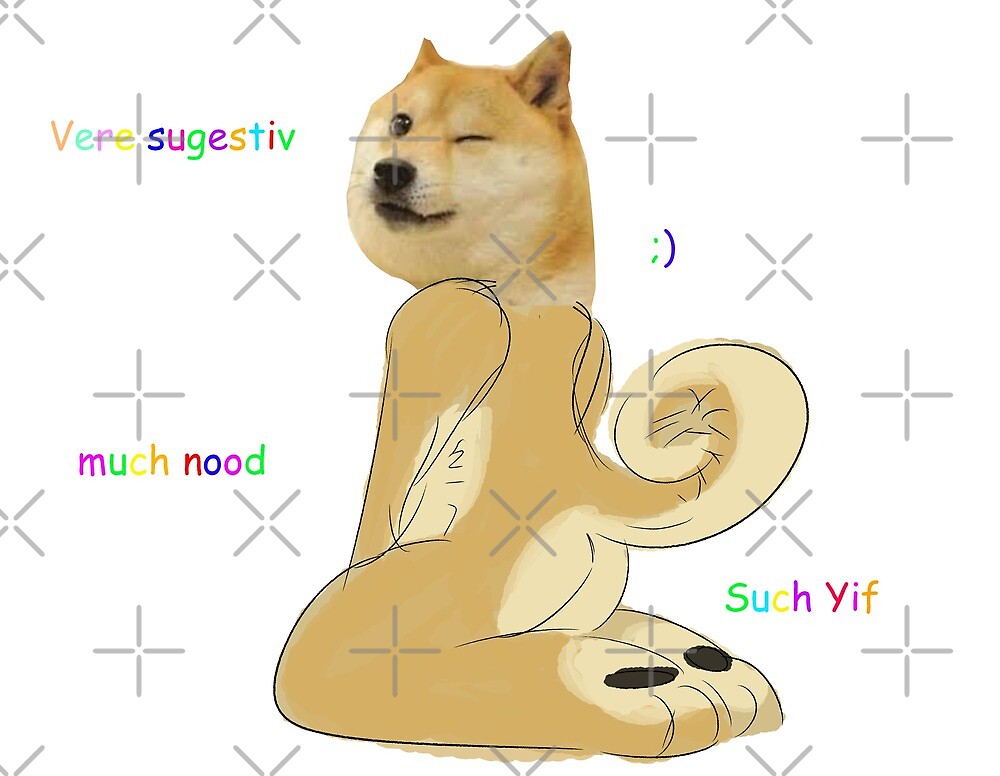 "Thicc Doge Winking" by ZeggiePaws | Redbubble