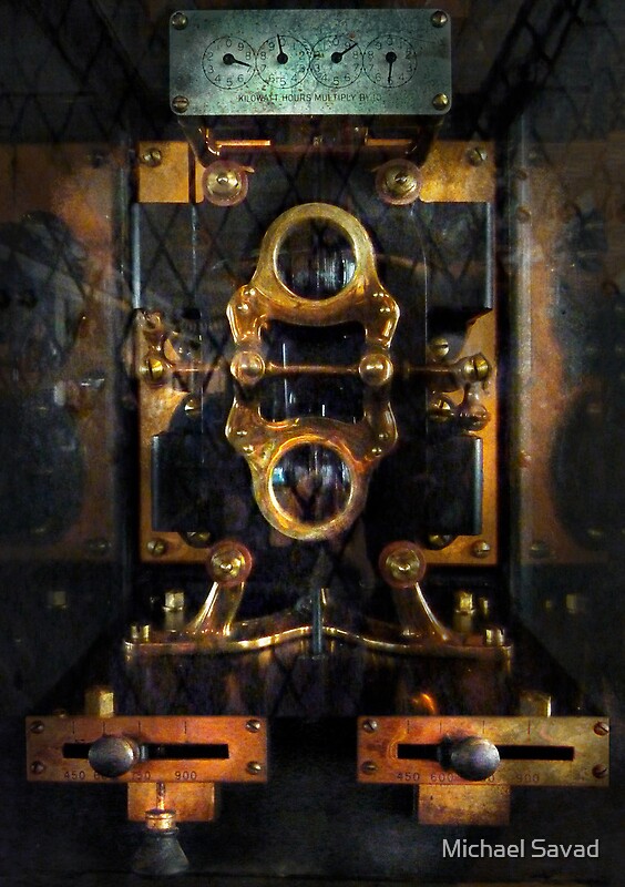 "Steampunk - Electrical - The power meter" by Michael Savad | Redbubble