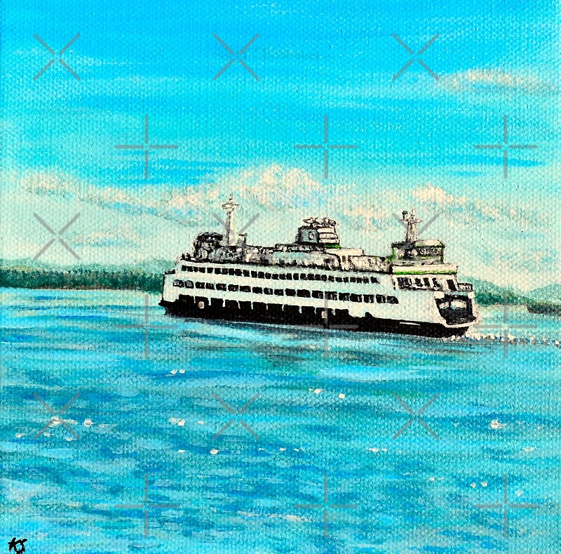 "Ferry Painting" by Kirsten Sneath | Redbubble