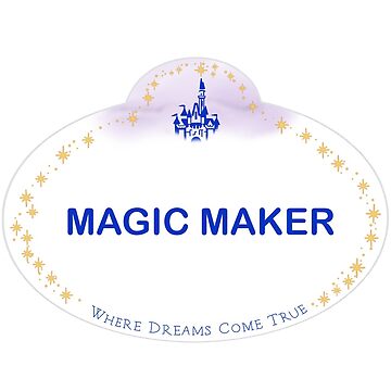 "Cast Member Name Tag" Sticker for Sale by Madi Elizabeth | Redbubble