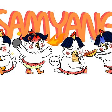 "Samyang Spicy Noodle Chicken" Sticker for Sale by pastieshop | Redbubble