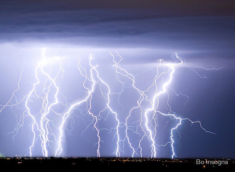 "Crazy Lightning Skies" by Bo Insogna | Redbubble