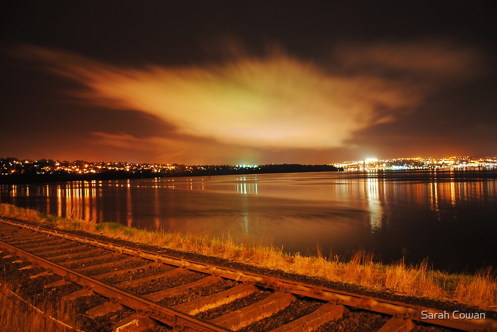 "A Night Landscape of Derry City" by Sarah Cowan | Redbubble