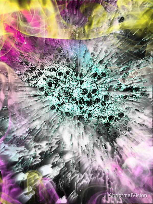 "color skull explosion" by AbnormalVision | Redbubble