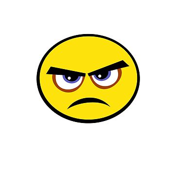 "Grumpy face" Sticker by blankshirt | Redbubble