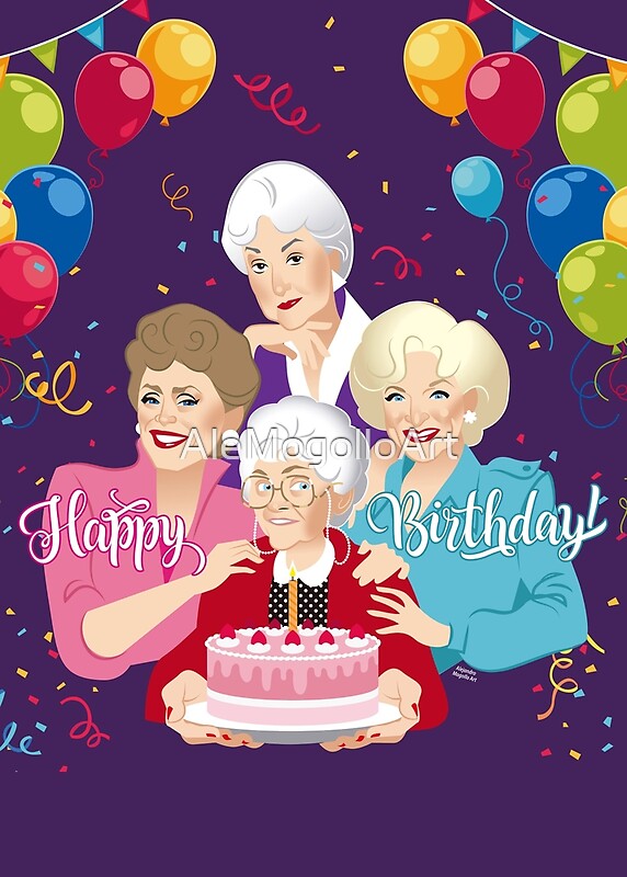"Golden HBD" by AleMogolloArt | Redbubble