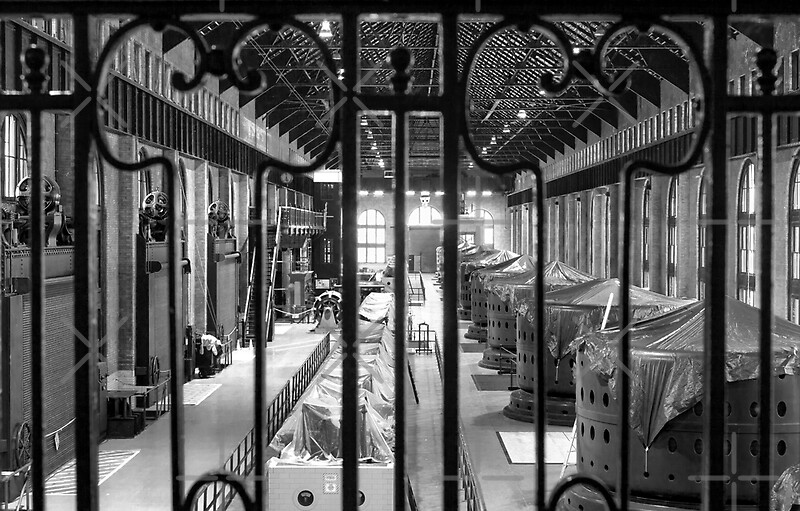 "Turbine Hall Generators Behind Railing, Rankine Power Station" by ...