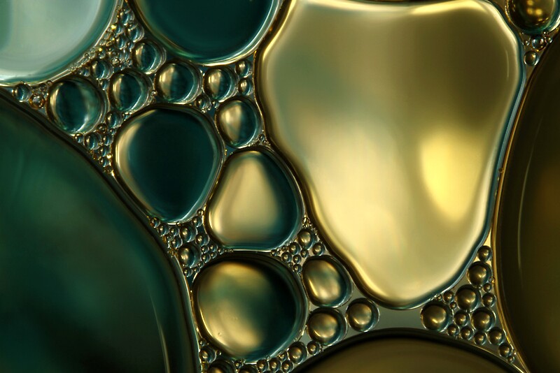 "Oil & Water Metalics Collection I" by Sharon Johnstone | Redbubble