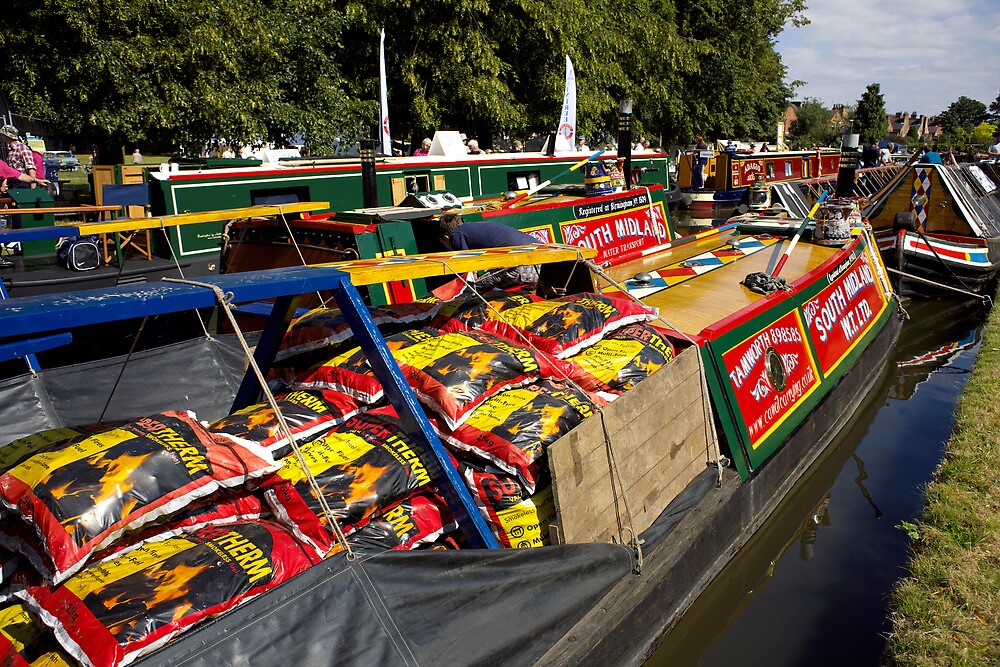 "A cargo of coal loaded onto a traditional working narrowboat" by Jack ...