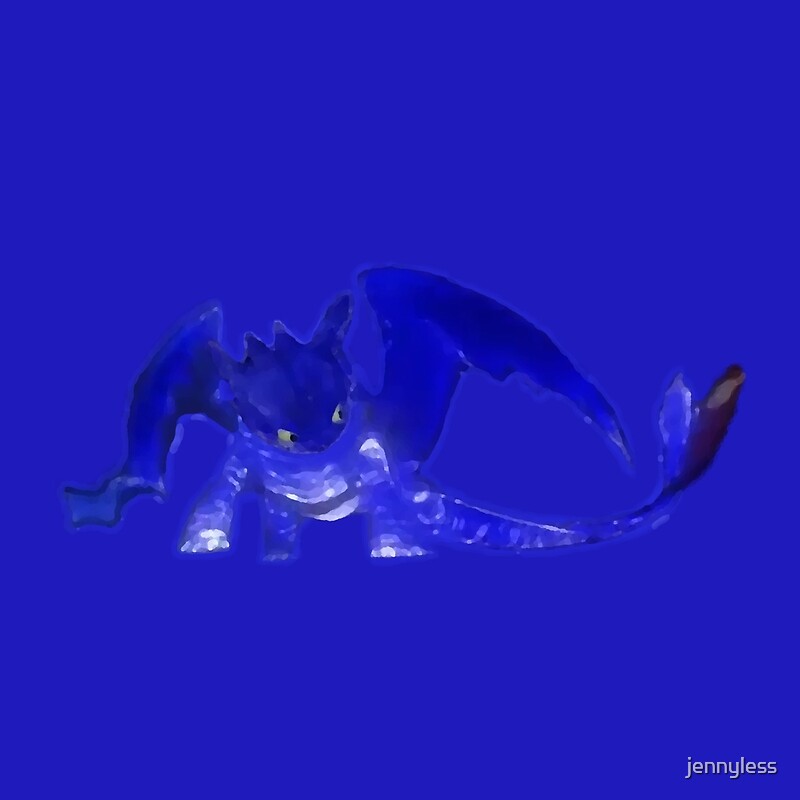 "Glowing Toothless - Blue" by jennyless | Redbubble