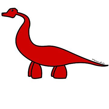 "Red Brachiosaurus" Photographic Print for Sale by dominiccivilart ...
