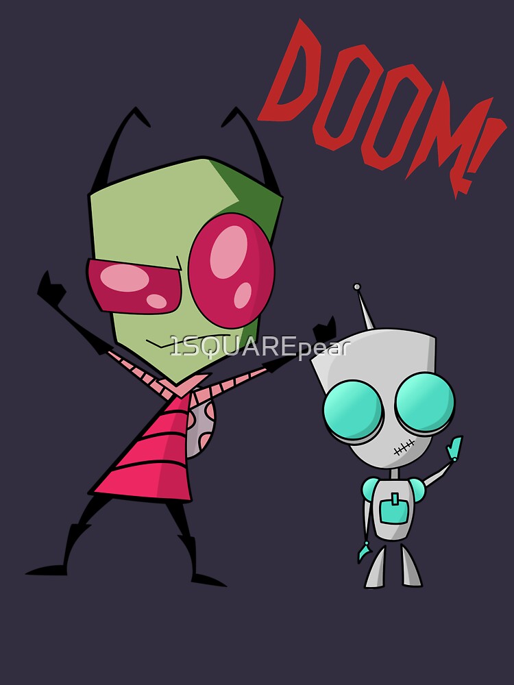 Invader Zim And Gir Doom T Shirt By 1squarepear Redbubble