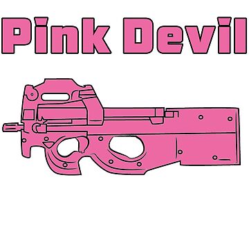 "Pink Devil" Sticker by ArtiesDesign | Redbubble