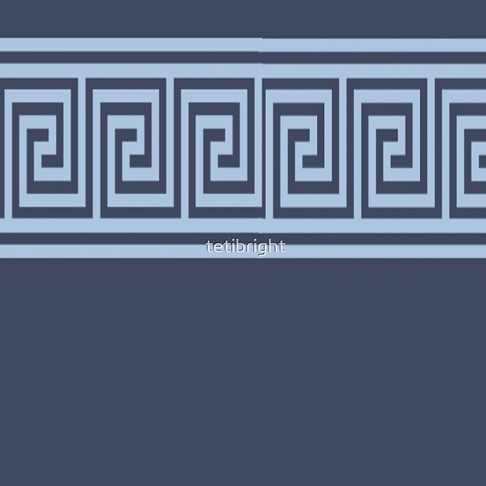 "Blue greek keylines" by tetibright | Redbubble