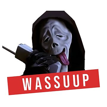 Pegatina con la obra «wassup scream película de miedo diversión» de ...