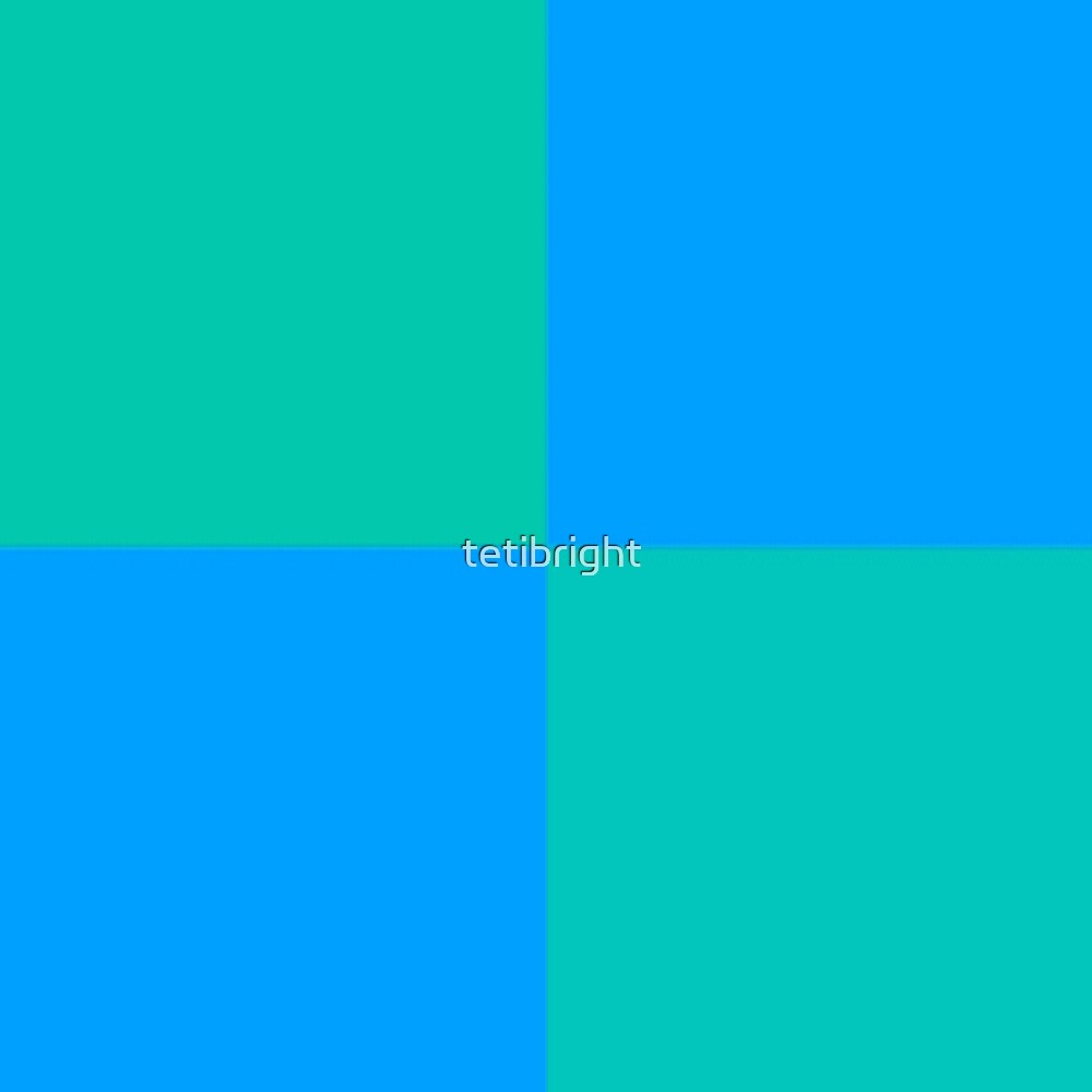 "Blue and green check pattern" by tetibright | Redbubble