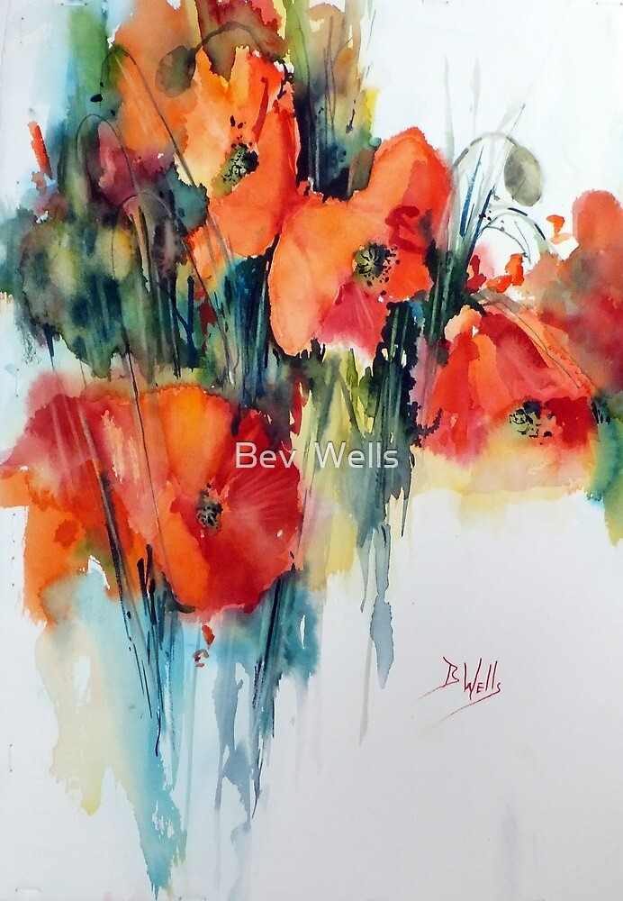 "Poppy" by Bev Wells | Redbubble
