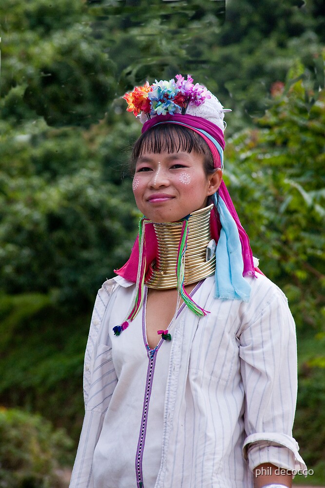 "Karen Tribal Neck Rings" by phil decocco | Redbubble