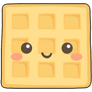 "Cute Waffle" Sticker for Sale by idkco | Redbubble