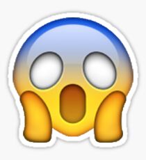 Shocked Emoji Stickers | Redbubble