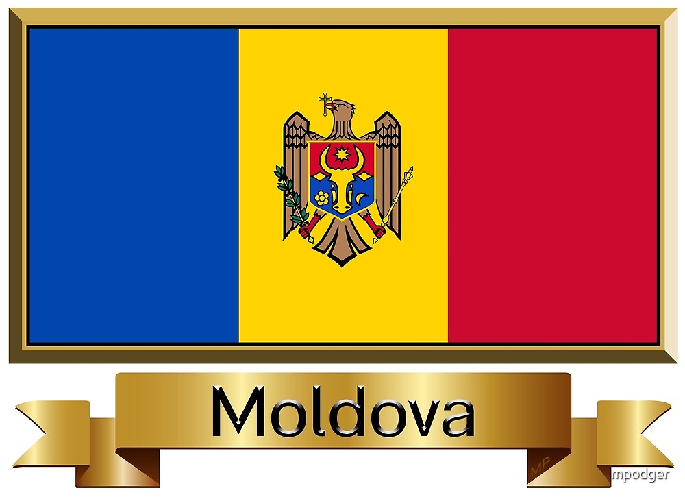 "Moldova Flag Stickers, Gifts and Products - Named" by mpodger | Redbubble