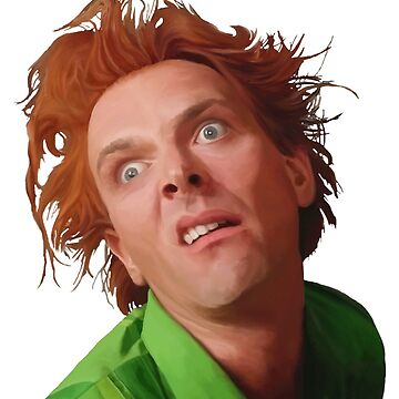 "Drop Dead Fred Magical Realism Digital Portrait, Choose Your Own Background" Sticker for Sale ...