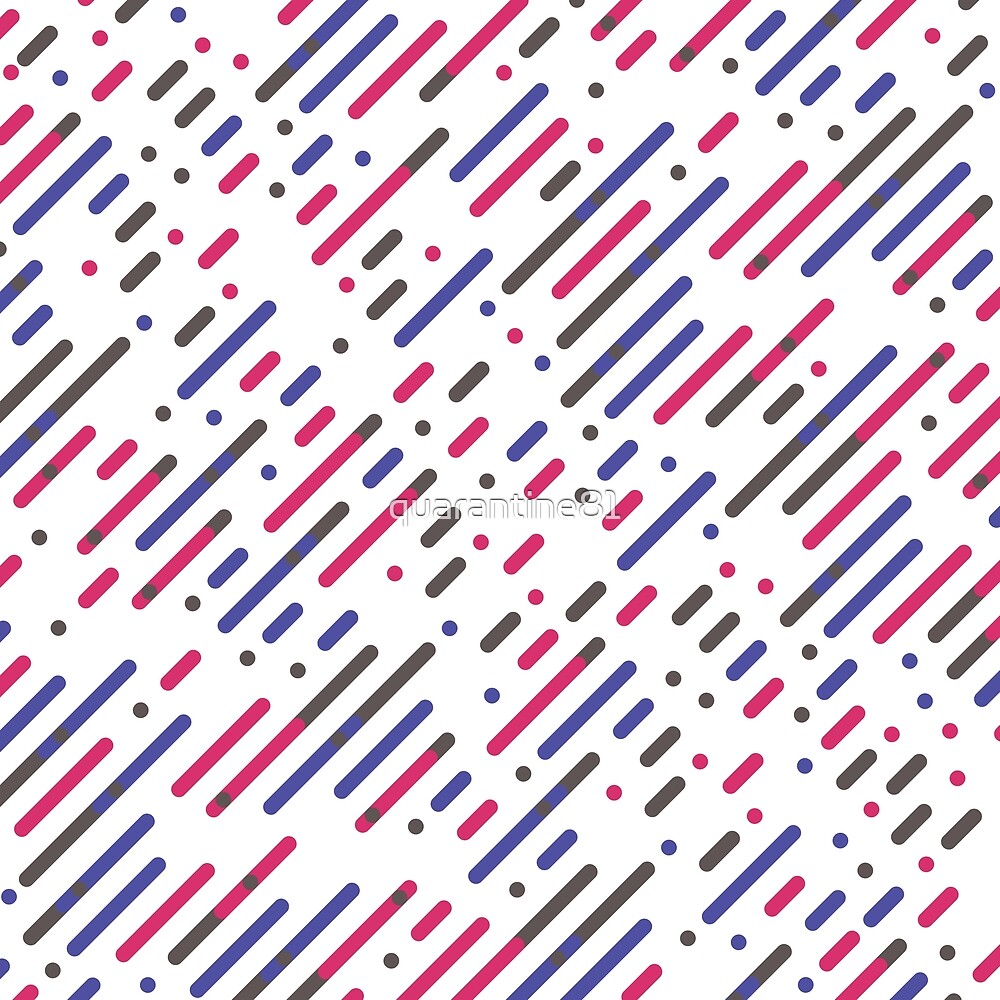 "Retro Red & Blue Lines Pattern" by quarantine81 | Redbubble