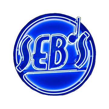 "Sebs neon sign" Sticker for Sale by E Smith | Redbubble