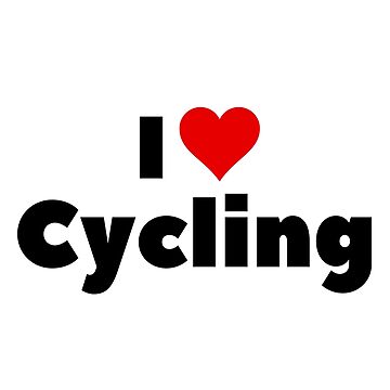"I Love Cycling" Sticker for Sale by Quetzalita | Redbubble