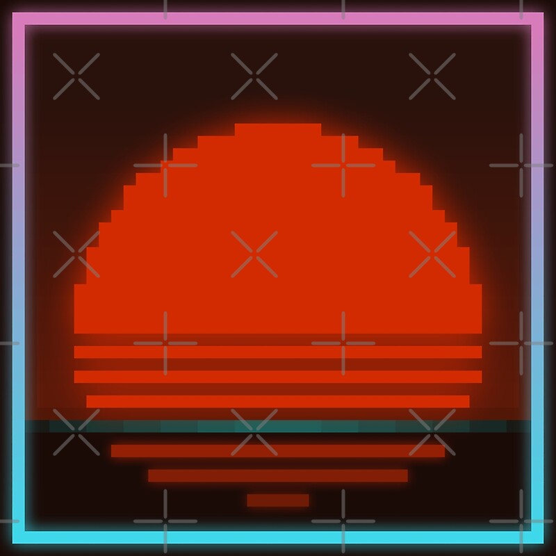 "Retrowave Sythwave "When the sun goes down." pixel art " by Gavirlas ...