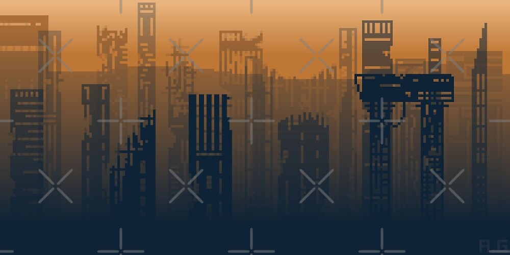 "Pixel Art Apocalypse Landscape Sunset" by Gavirlas | Redbubble