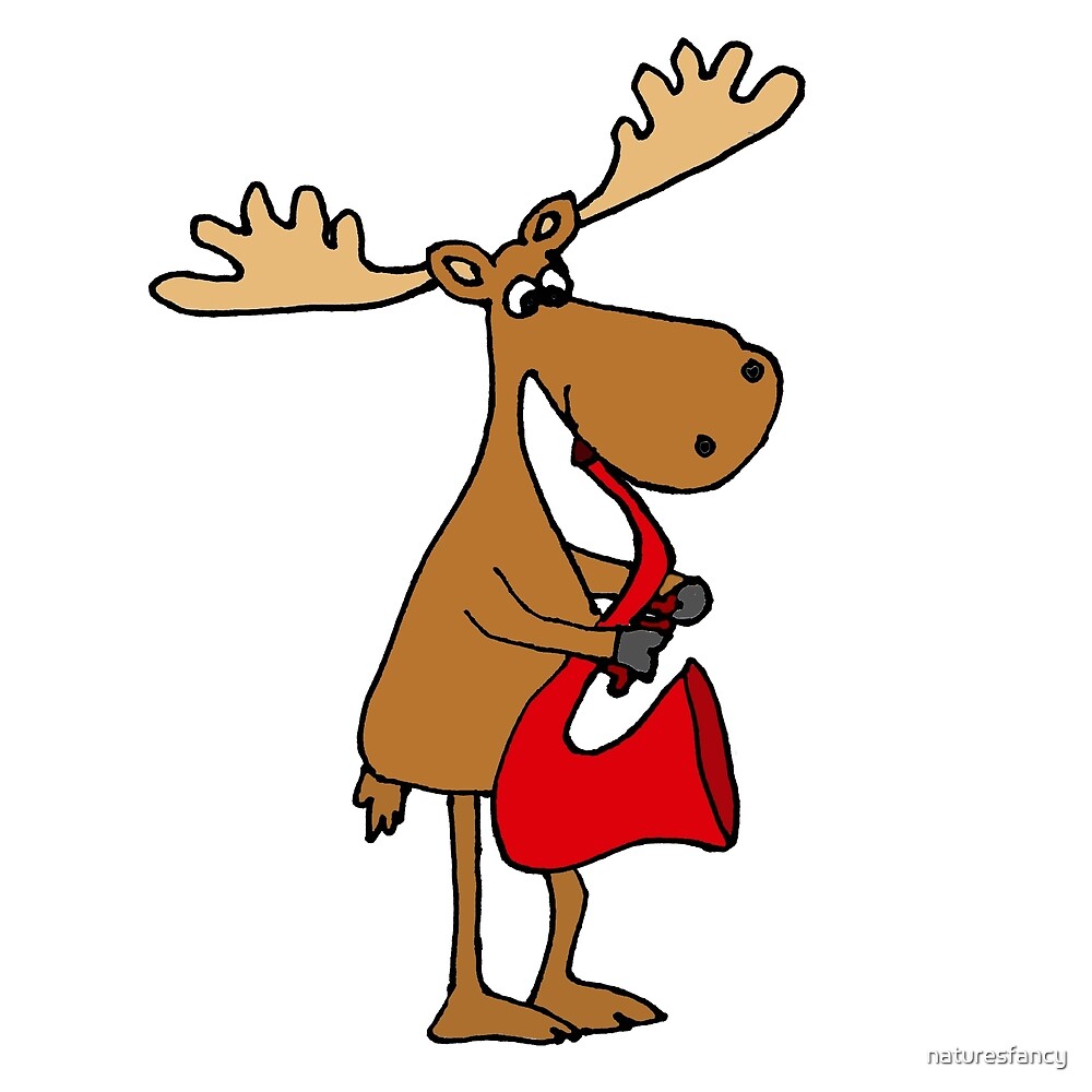 "Cool Funky Moose Playing Red Saxophone" by naturesfancy | Redbubble