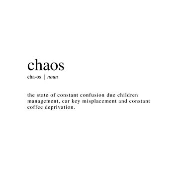 Galeriedruck for Sale mit "Chaos Definition" von bearious | Redbubble