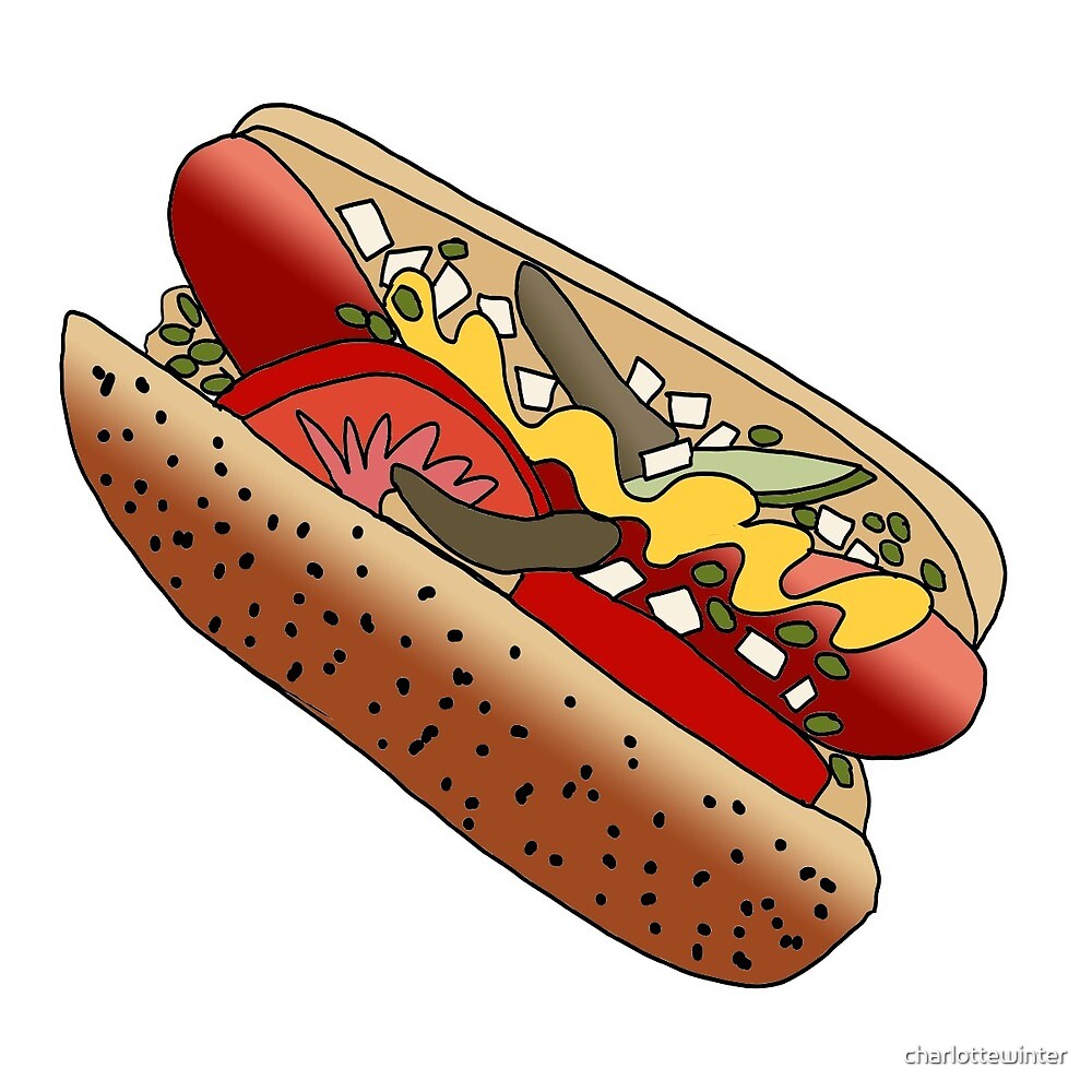 "Chicago Hot Dog Sticker - chi town sticker, wiener circle, chi town ...