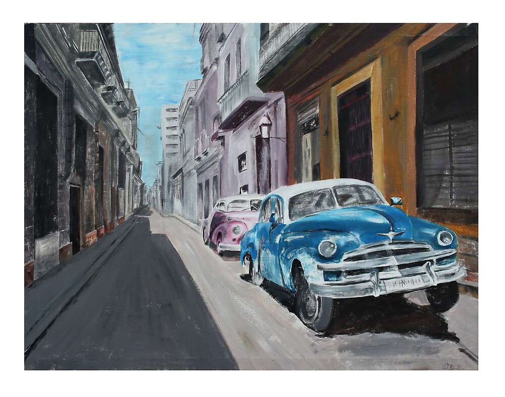 "Cuban street scene (Havana)" by wendyboardman | Redbubble