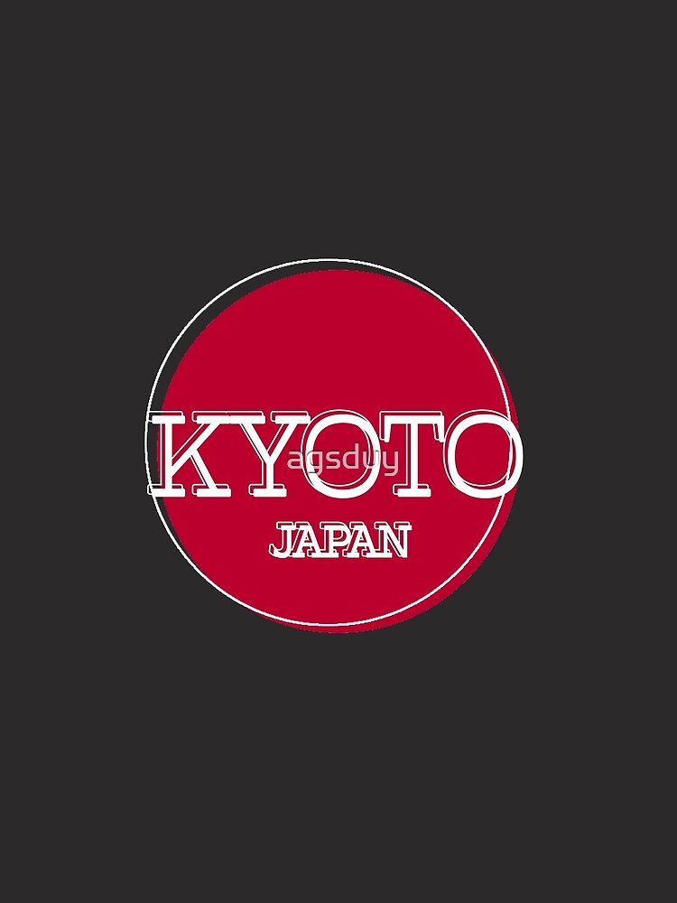 "Kyoto Outline - Japan Red Circle Flag" by agsduy | Redbubble